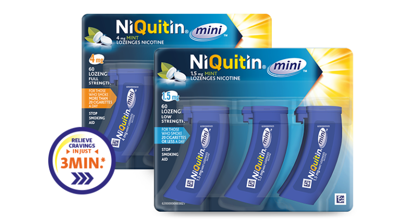 NiQuitin Nicotine Mini Lozenges | Perfect For On-The-Go